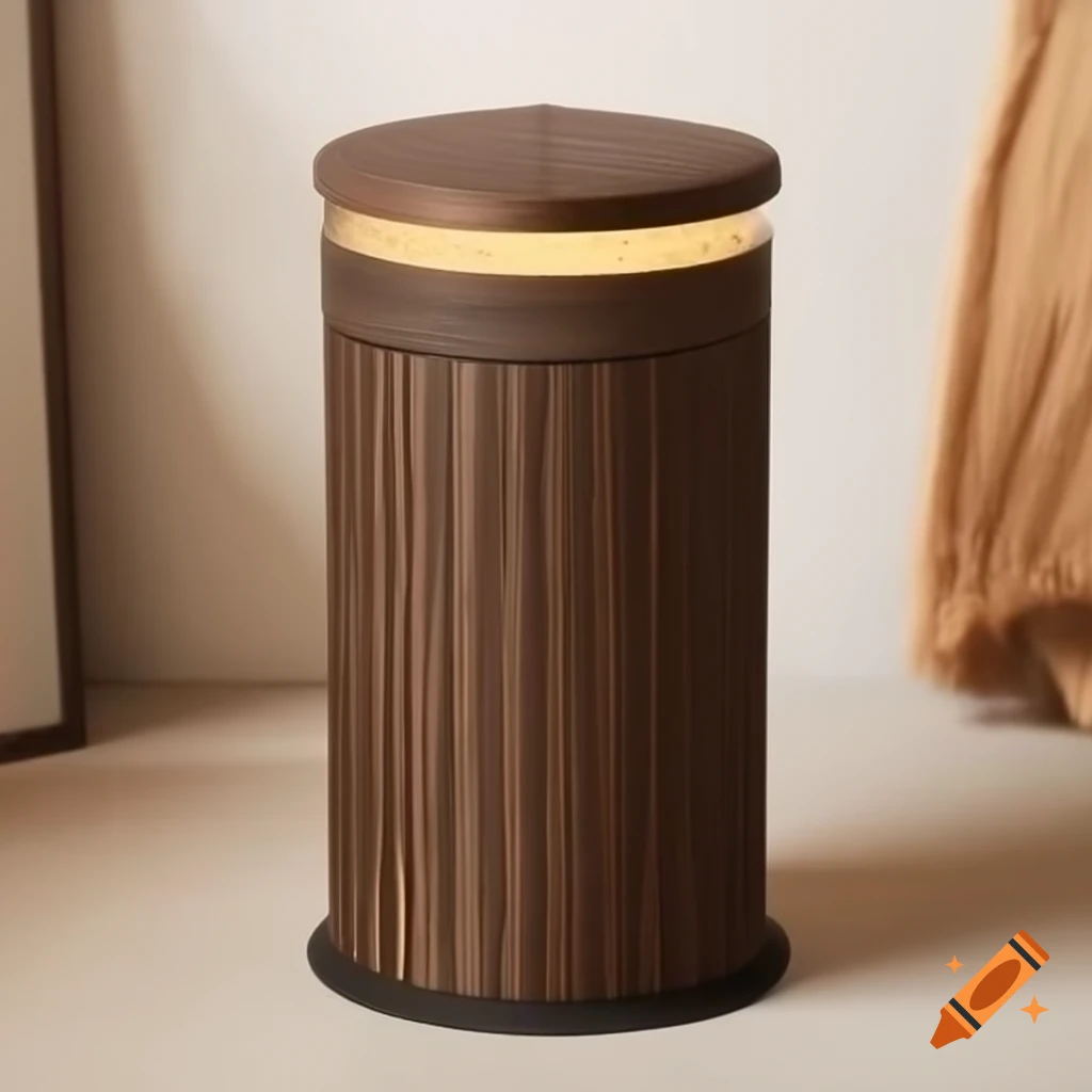 Modern metal interior trash can with minimalist design on Craiyon