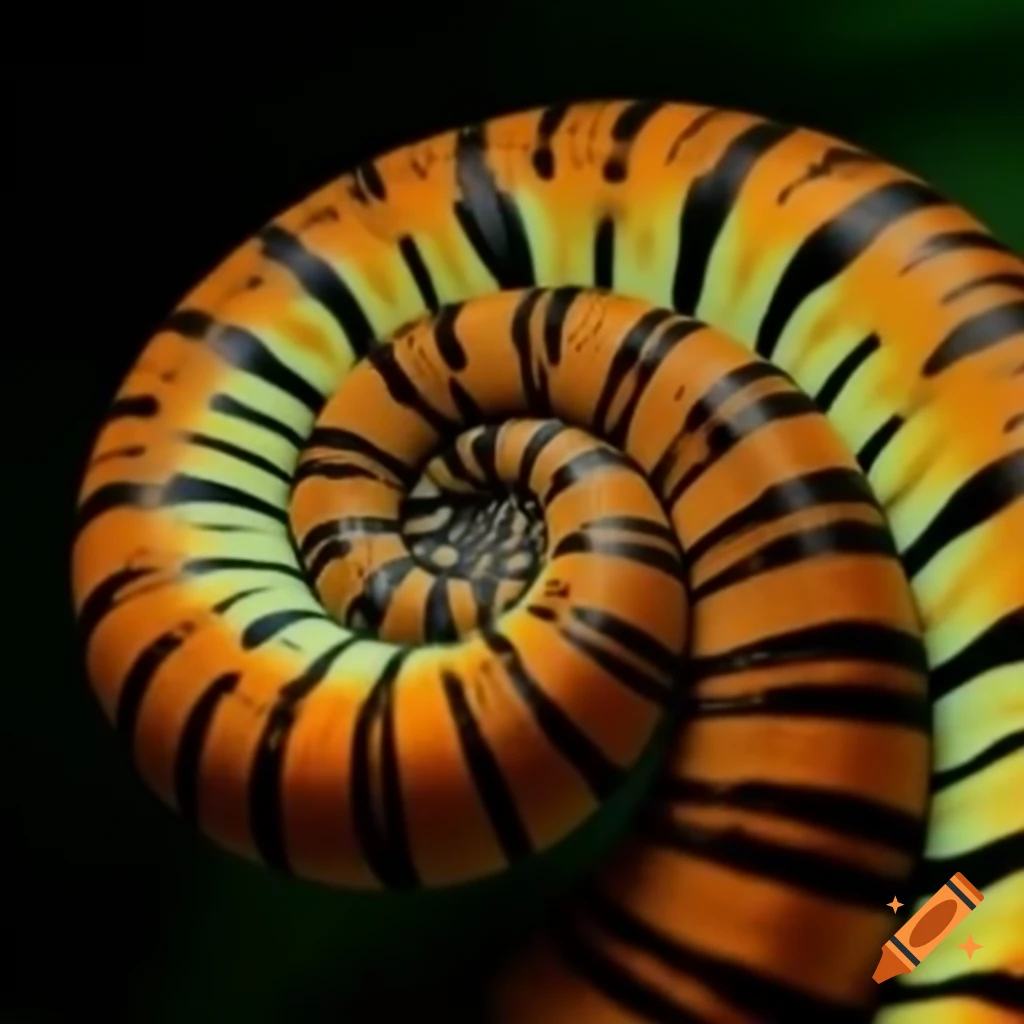 Hypno-spiral design on spinning disc resembling tiger stripes on Craiyon