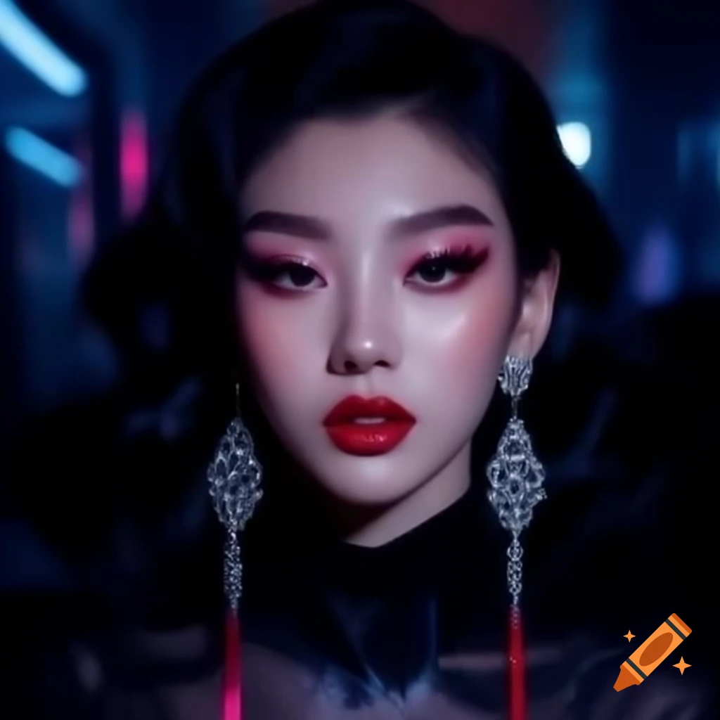 Hyper-realistic portrait of Constance Wu as futuristic fashion model in ...