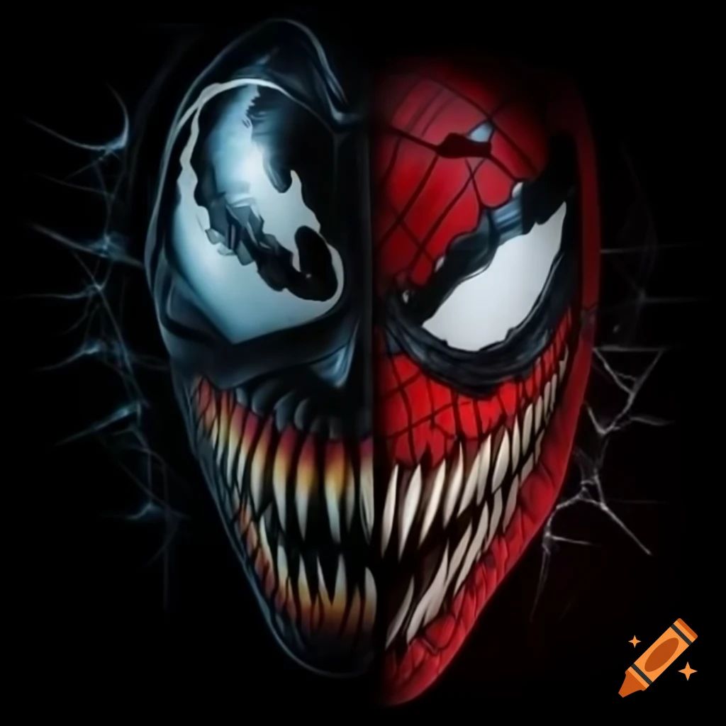 Highly detailed smartwatch face design inspired by Spider-Man and Venom ...