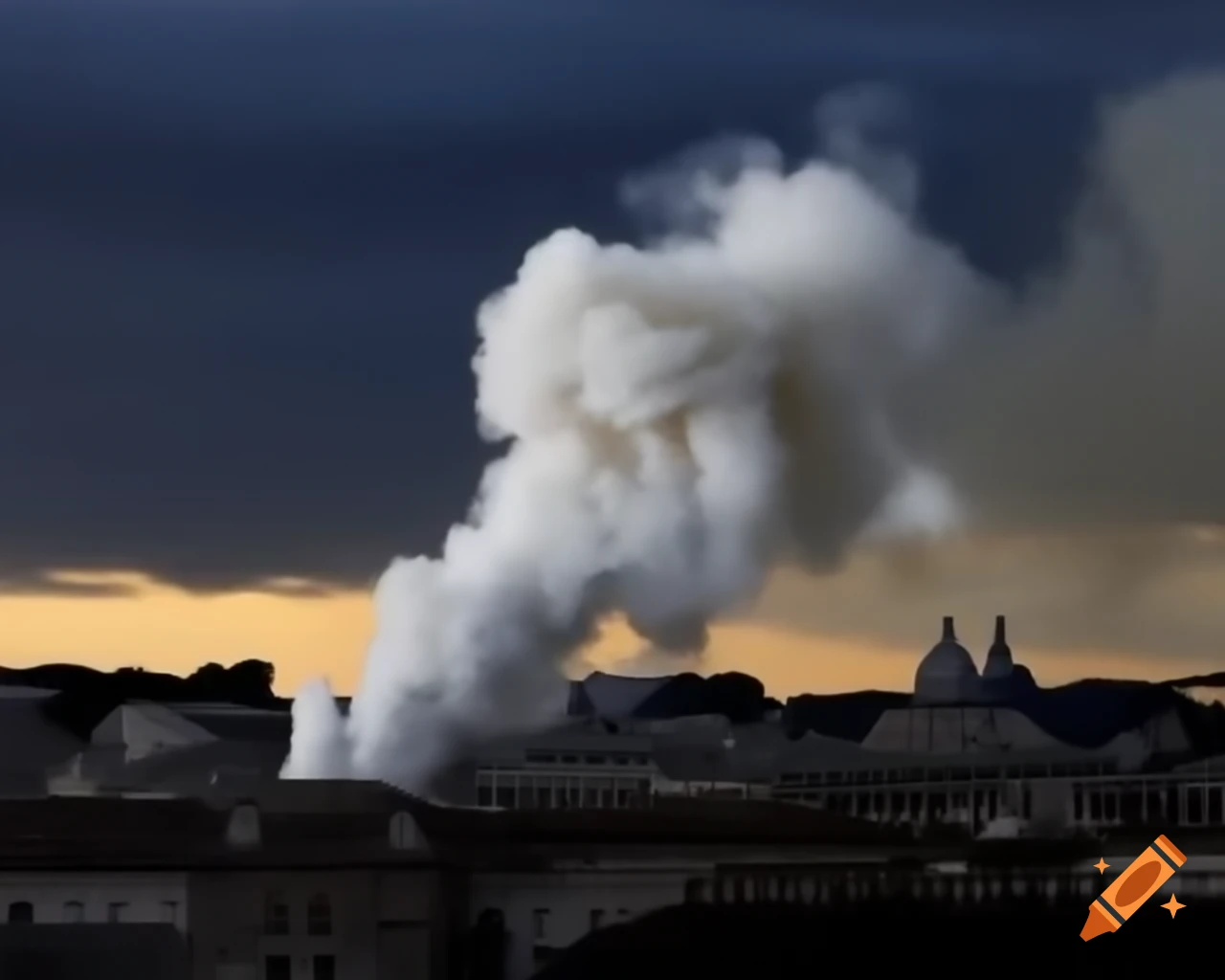 White smoke from Vatican chimney signifying new pope election at St ...