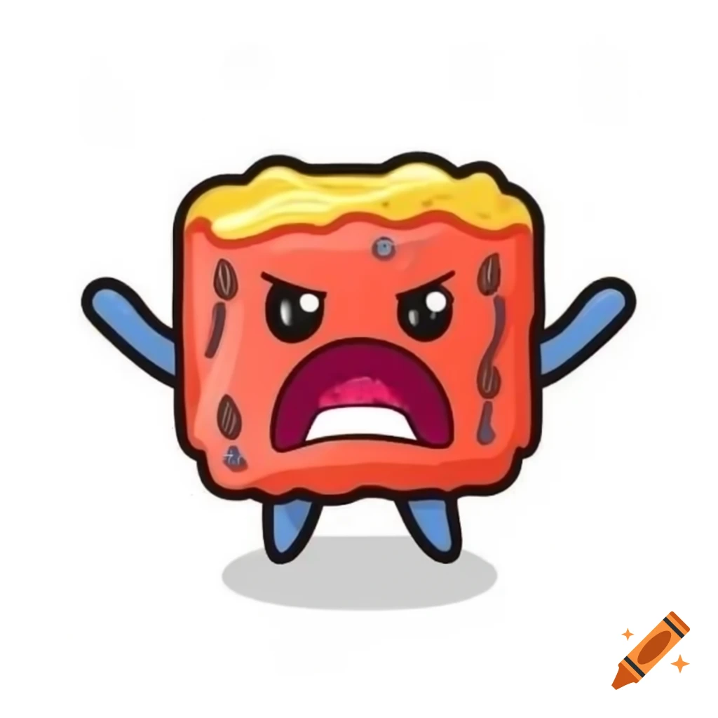 Evil cute cartoon lasagna character on Craiyon