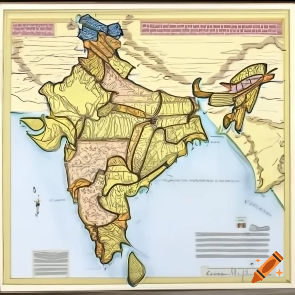 Historical map of the partition of India and Pakistan in 1947 ...