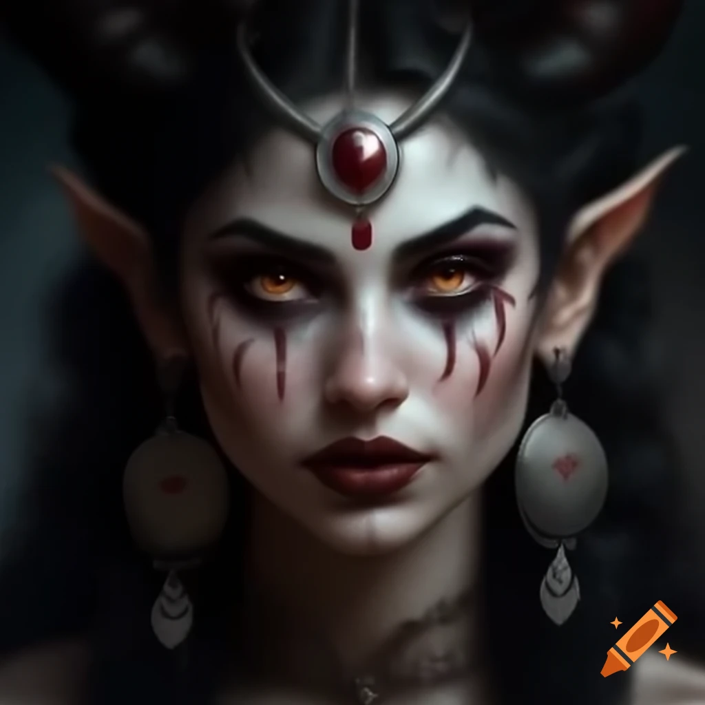 Portrait of a 17th-century vampire from India with silver eyes and ...