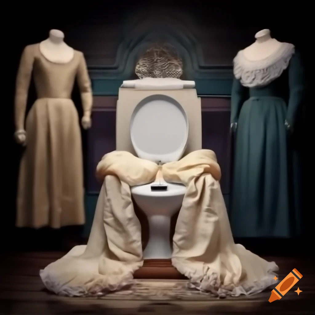 Toilet decorated in extravagant historical gown inspired by Jane Austen ...