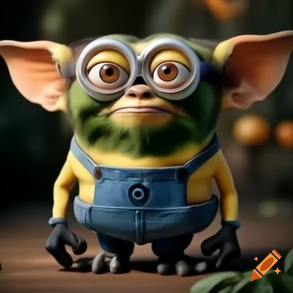 Gremlins resembling minions in a whimsical setting on Craiyon