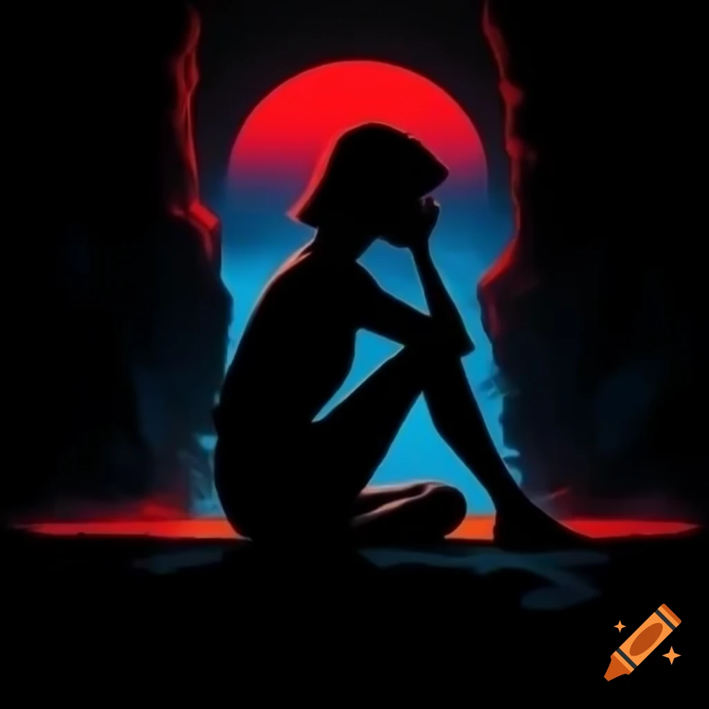 Art piece expressing loneliness through colors and abstract shapes on ...