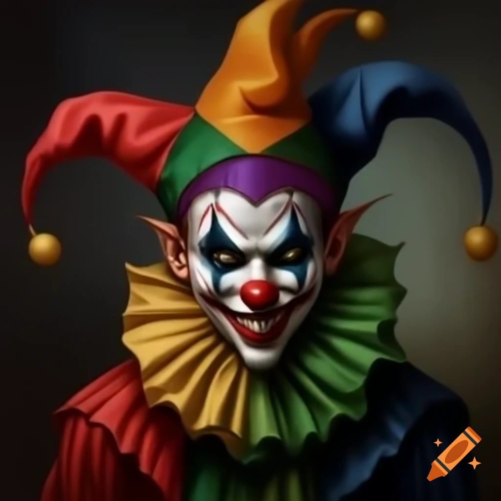 Jester with a big smile on Craiyon