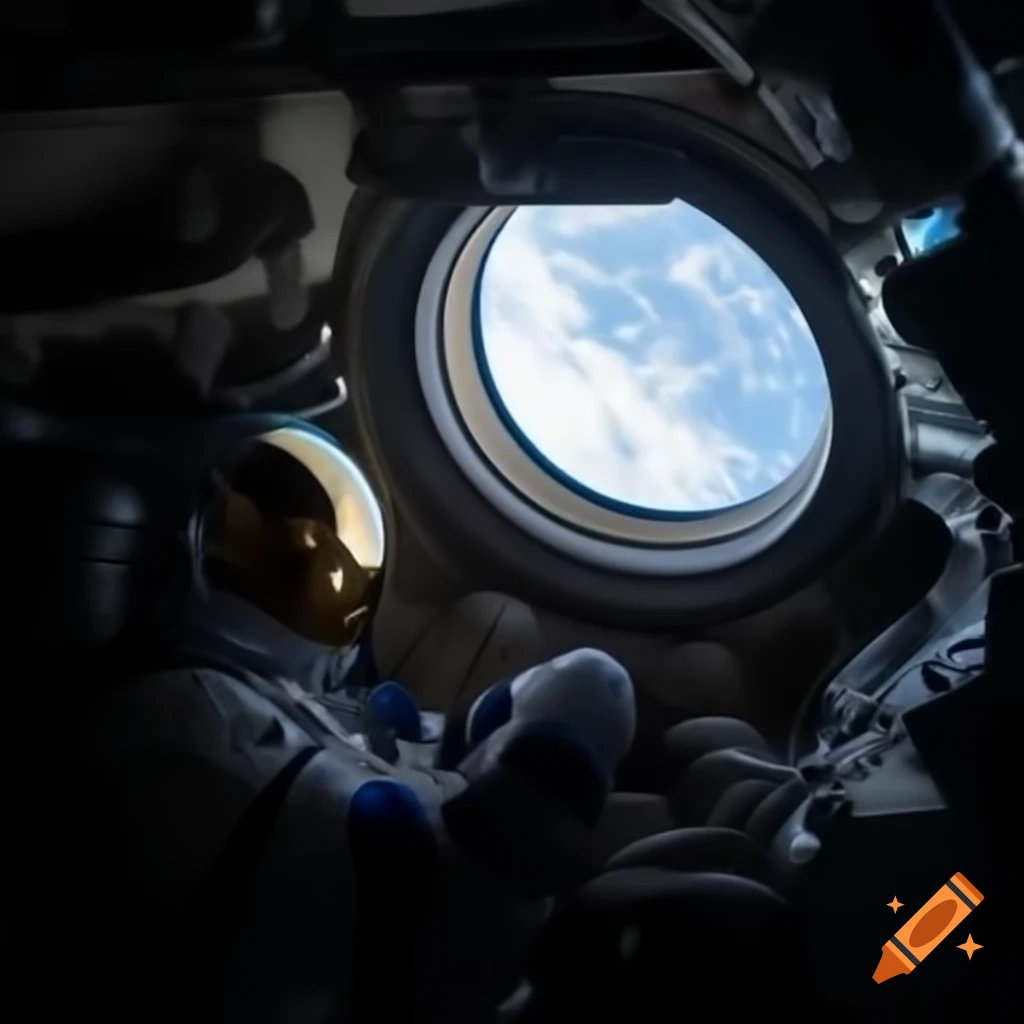 Cockpit view into space without pilot on Craiyon