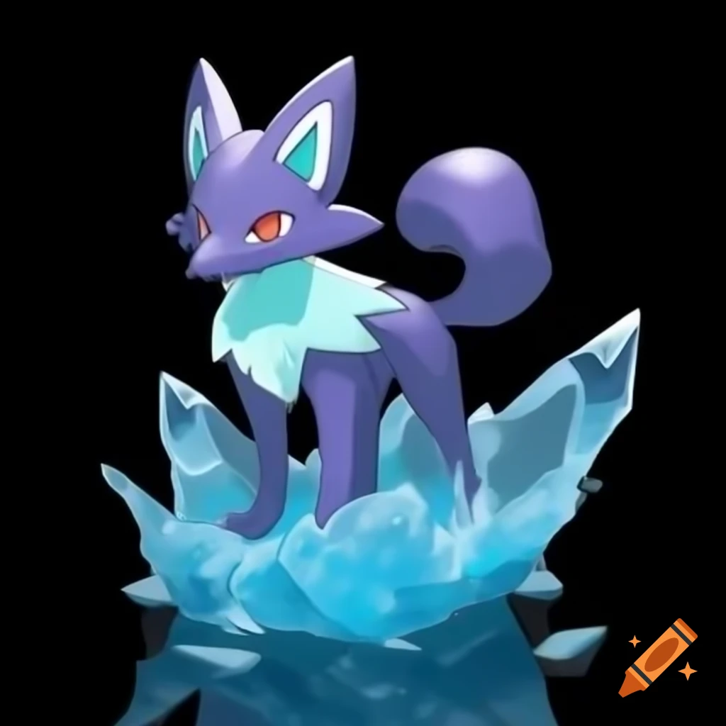 Armored fox Pokémon combining electric and ice types on Craiyon