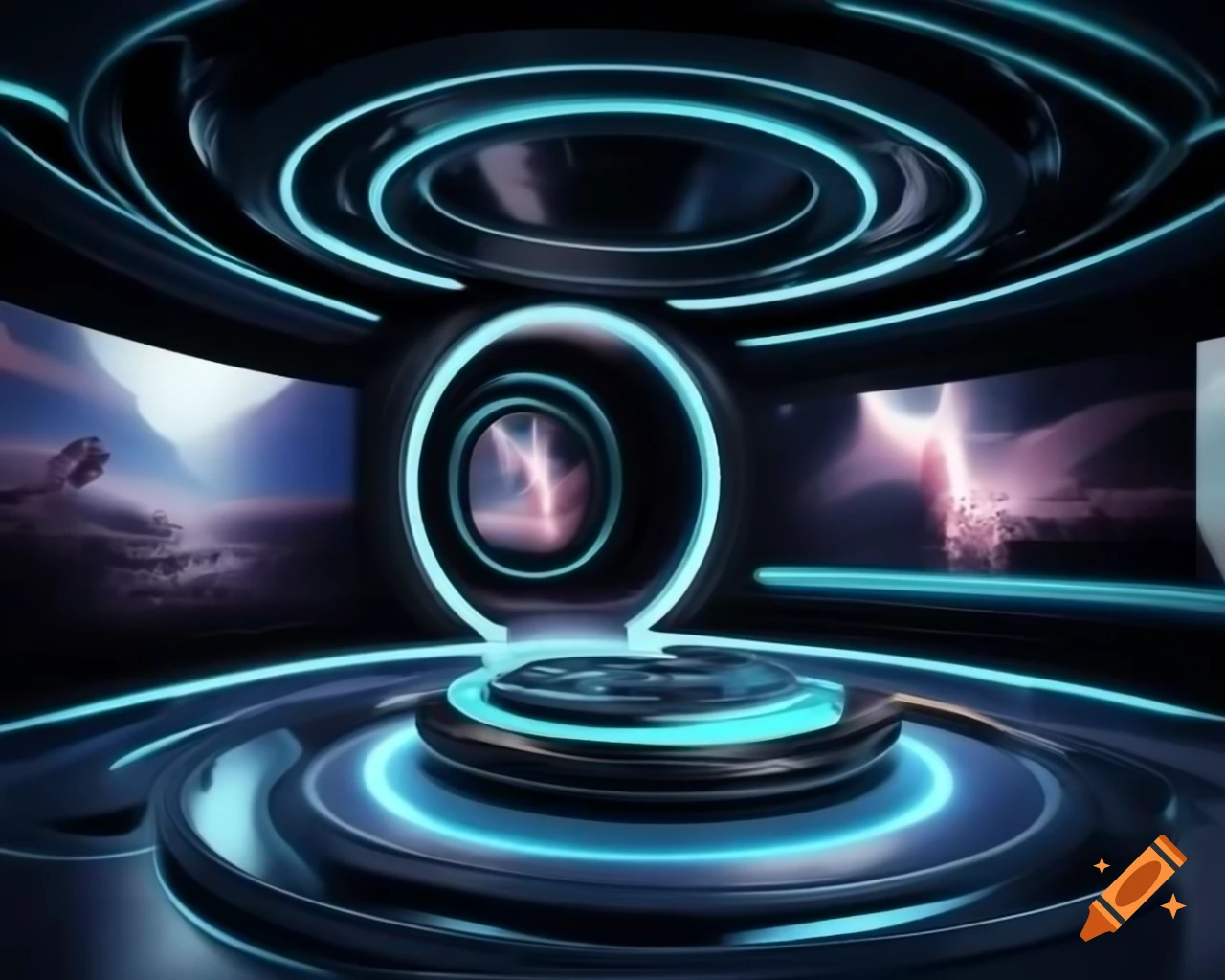 Hyperrealistic futuristic scene in 32K resolution with stunning visuals ...
