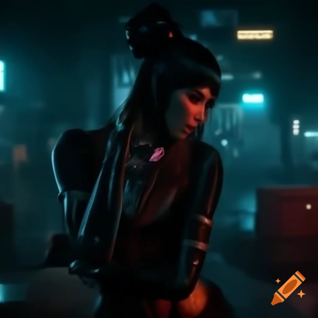 Stylish drag queen in cyberpunk setting on Craiyon