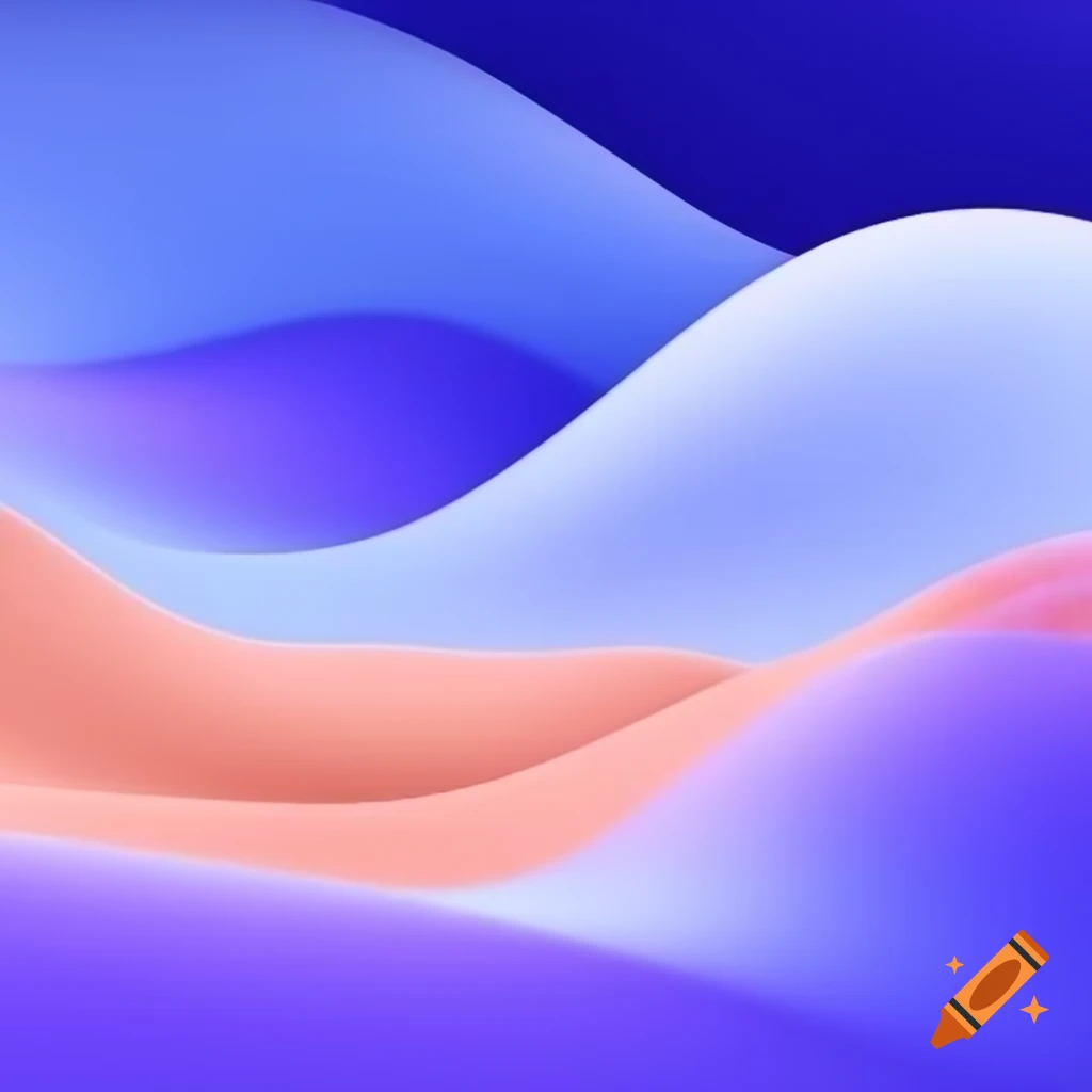 Futuristic digital landscape with abstract shapes and gradients representing artificial ...