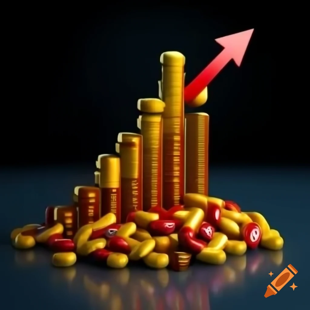 Dramatic illustration of pharmaceutical stock decline after drug price ...