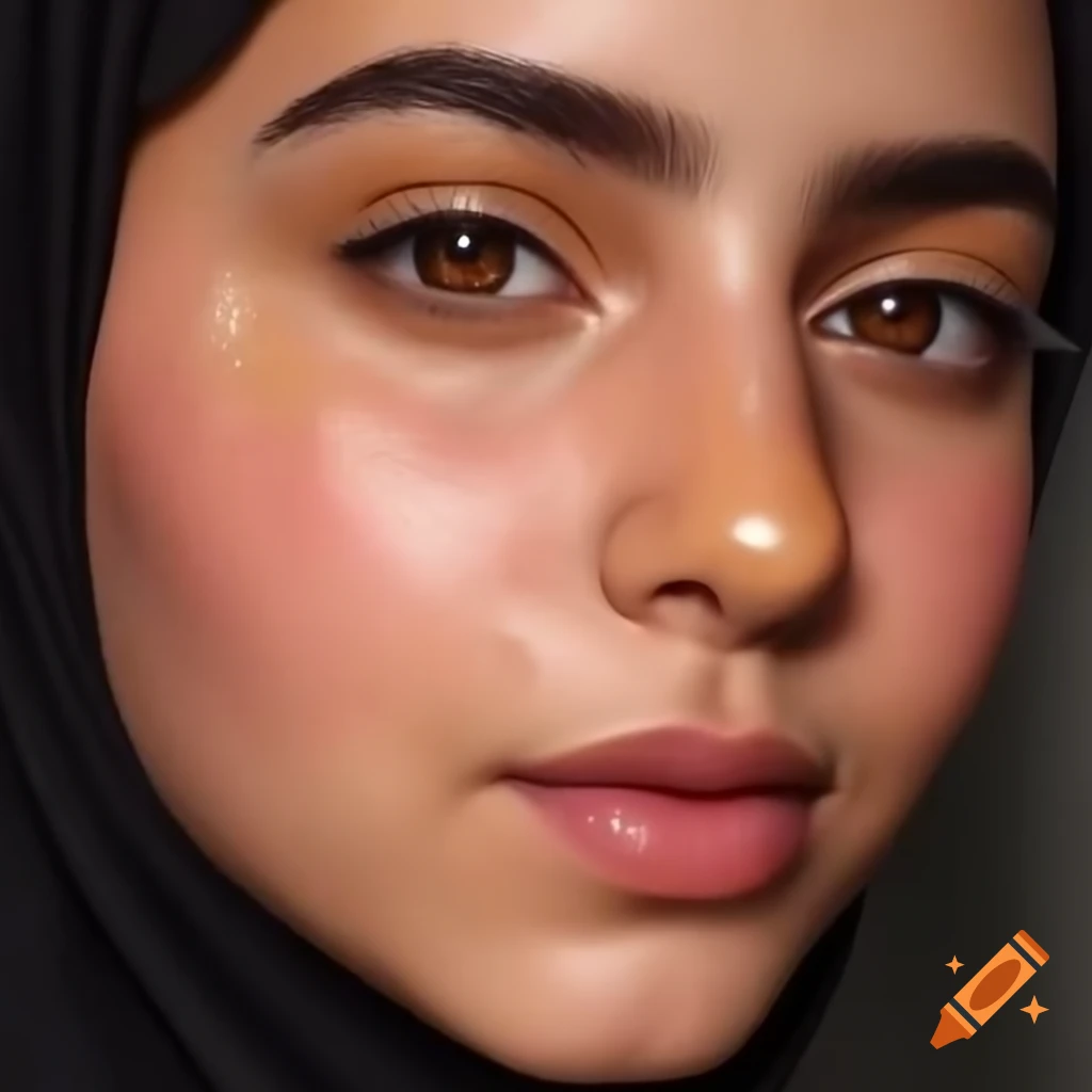 Lifelike portrait of young Iraqi woman showcasing Mesopotamian beauty ...