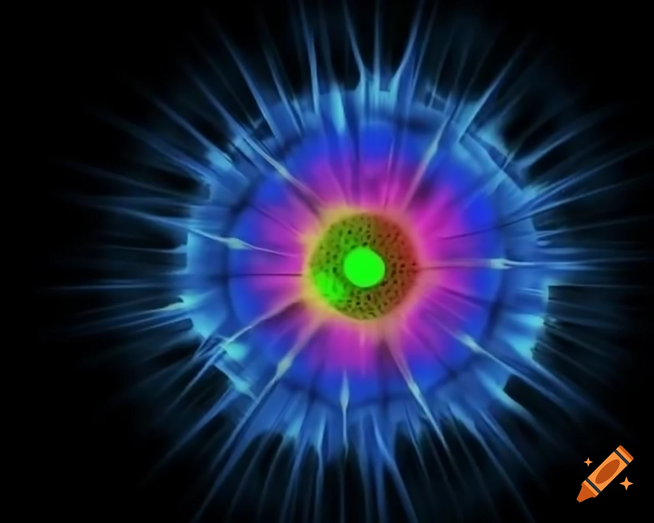 Hyperrealistic 3D render of genetics viewed through electron microscope ...