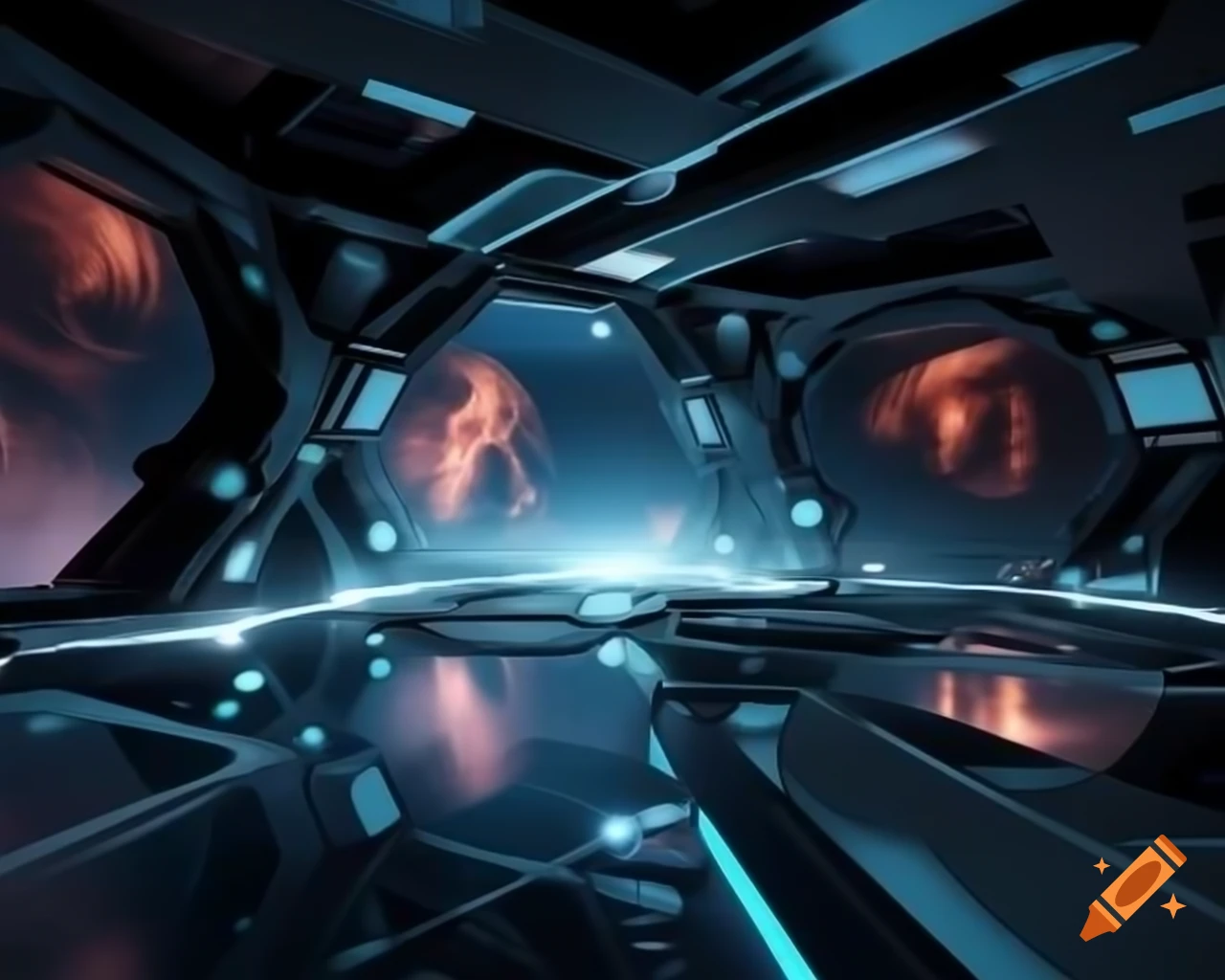 Hyperrealistic 3D render of a futuristic scene with lifelike textures ...