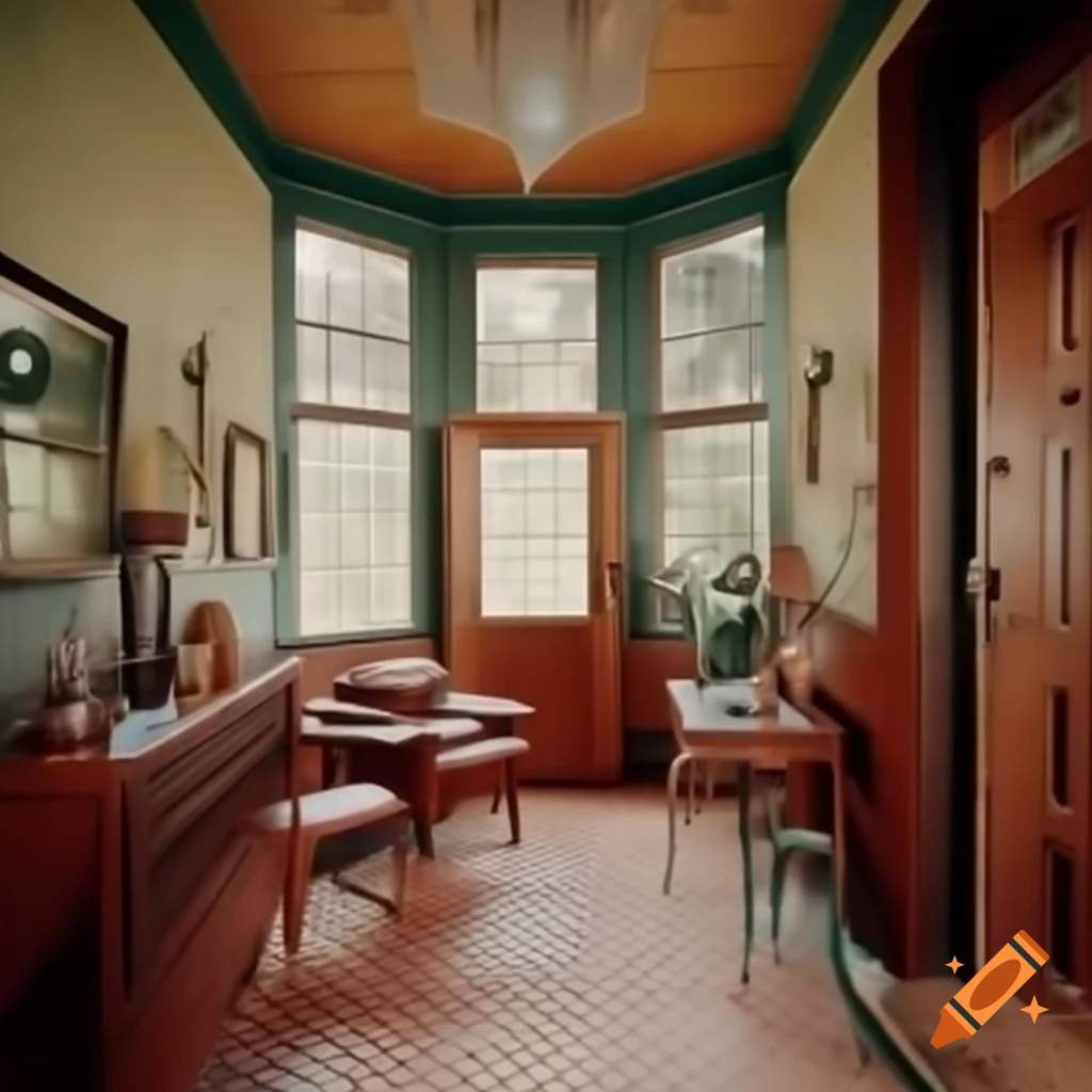 Vintage interior design of a small house from the early 1900s on Craiyon