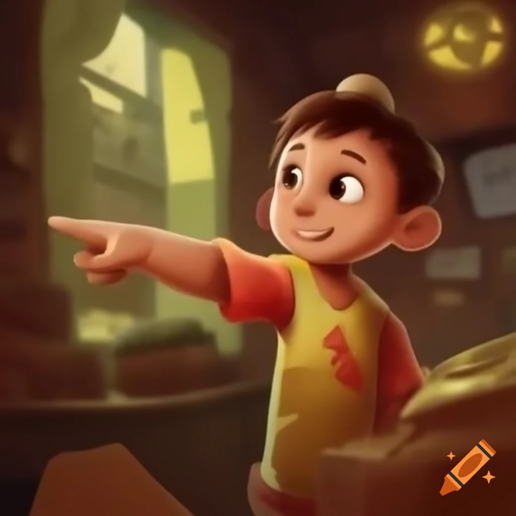 Child playing memory card game, pointing to correct card on Craiyon