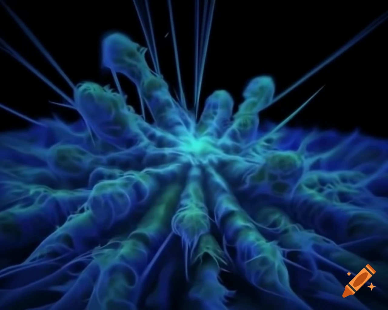 Hyperrealistic 3D render of genetics using electron microscope on Craiyon