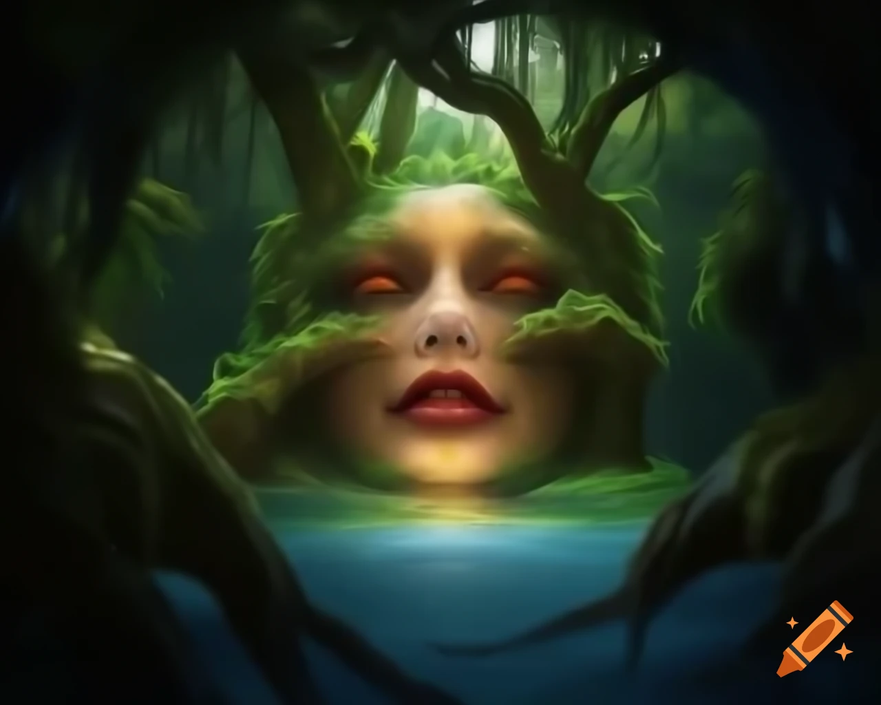 Hyper-realistic micro photography of a Rotten Tree Monster, a humanoid ...