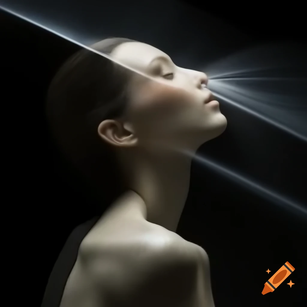 Artistic depiction of a delicate body with shadows and light, evoking ...