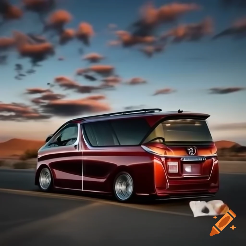 Toyota Alphard van poster featuring specifications and history on Craiyon
