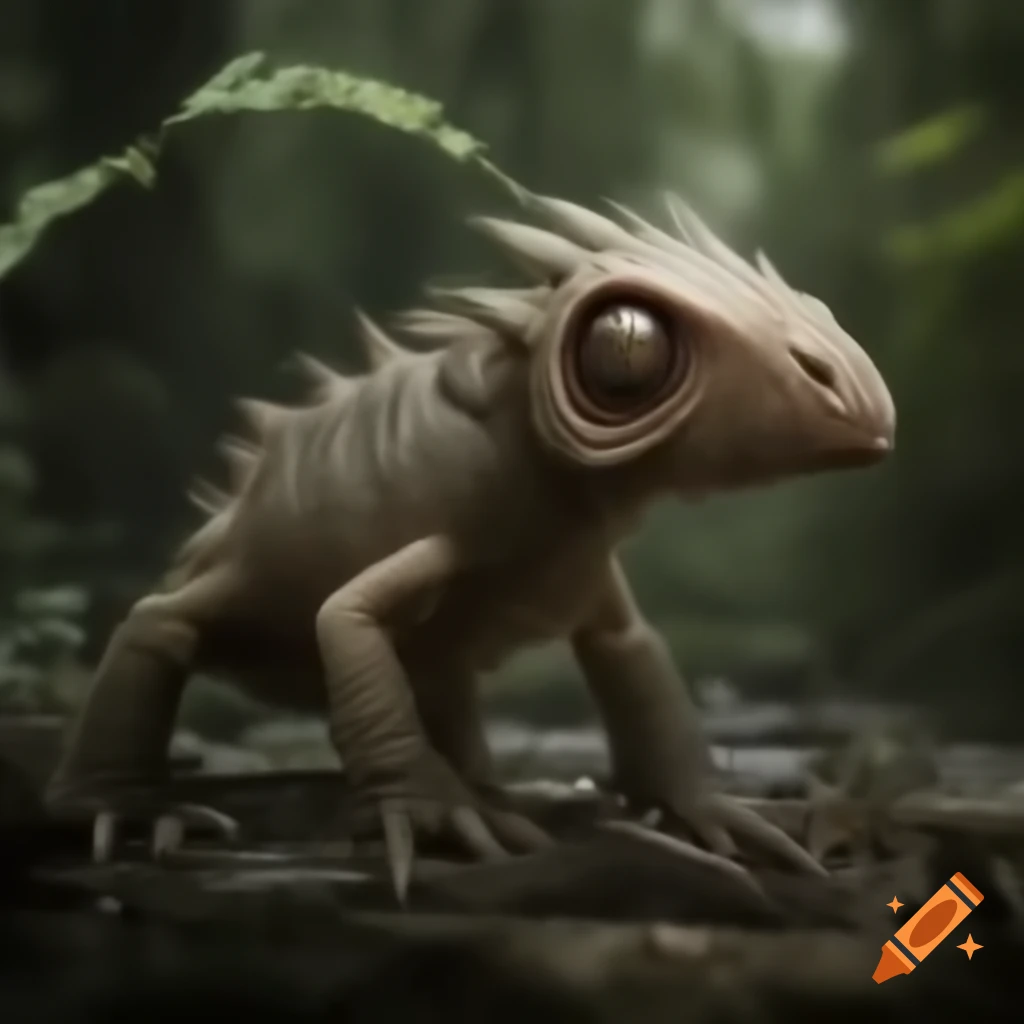 Unusual and mysterious animal with combined features of known creatures ...