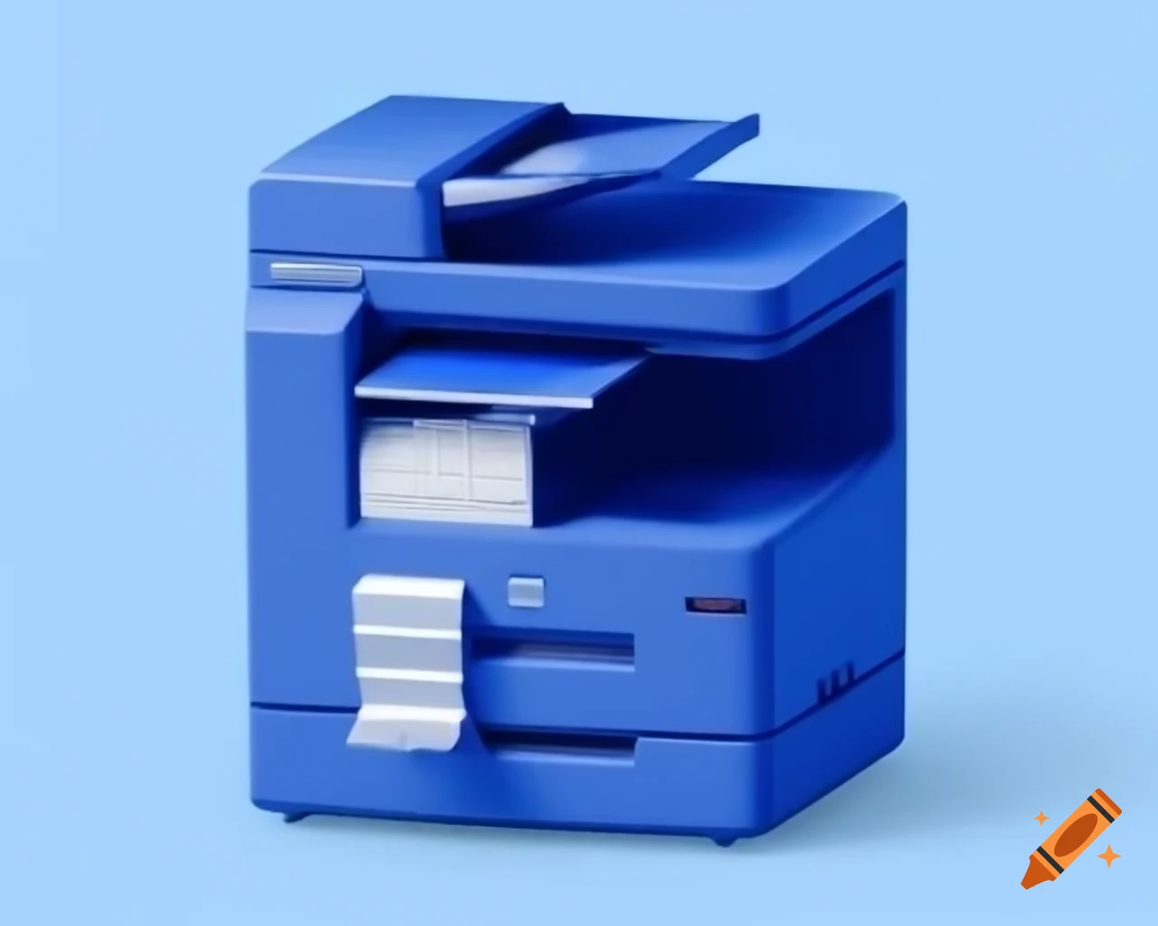 Animated Xerox machine illustration on Craiyon