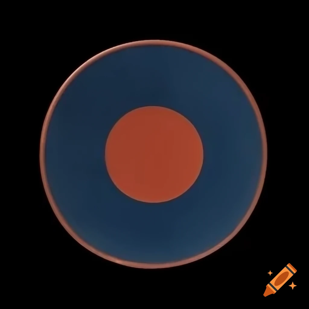 Japanese Mon design with rust red and ivory circles on deep indigo ...