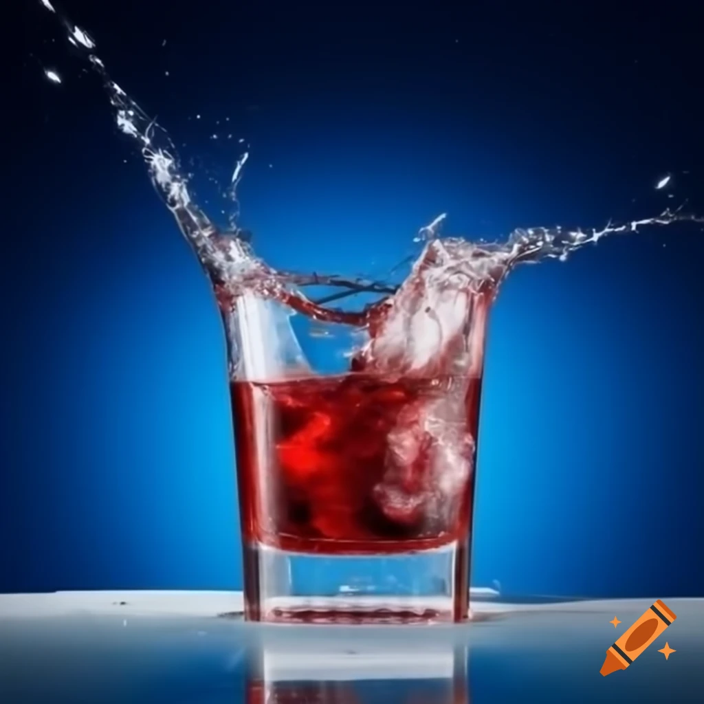 Exploding glass of water against stormy Finland background on Craiyon