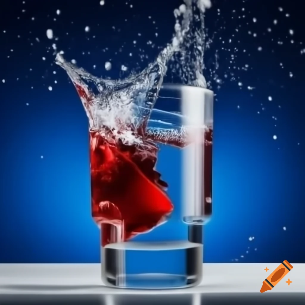 Exploding glass of water against stormy Finland background on Craiyon