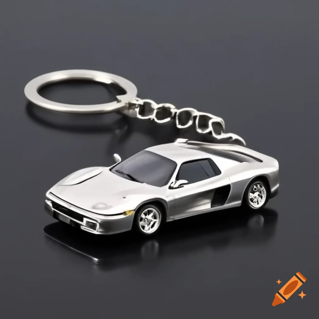 1995 Ferrari F50 keychain made of stainless steel on Craiyon