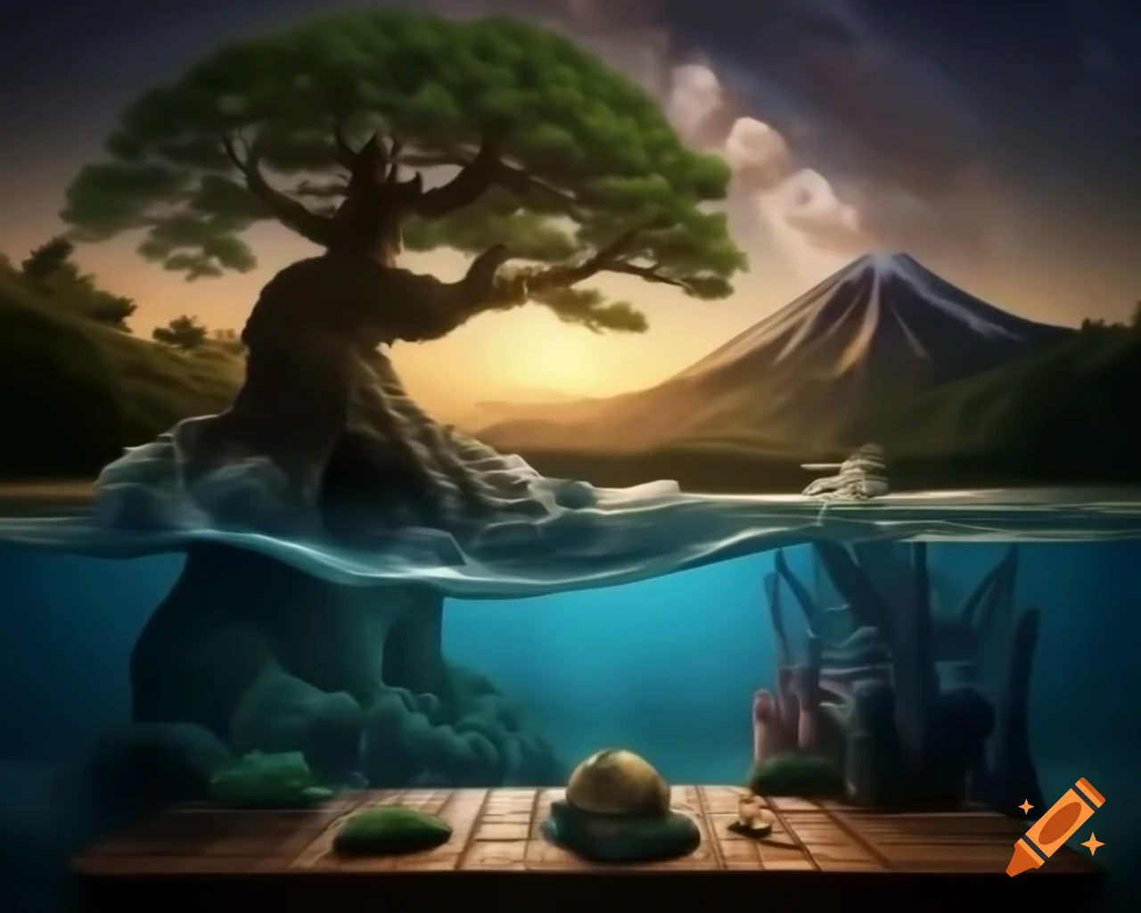 Hyper-realistic portrait of a Rotten Tree Monster, a humanoid creature ...