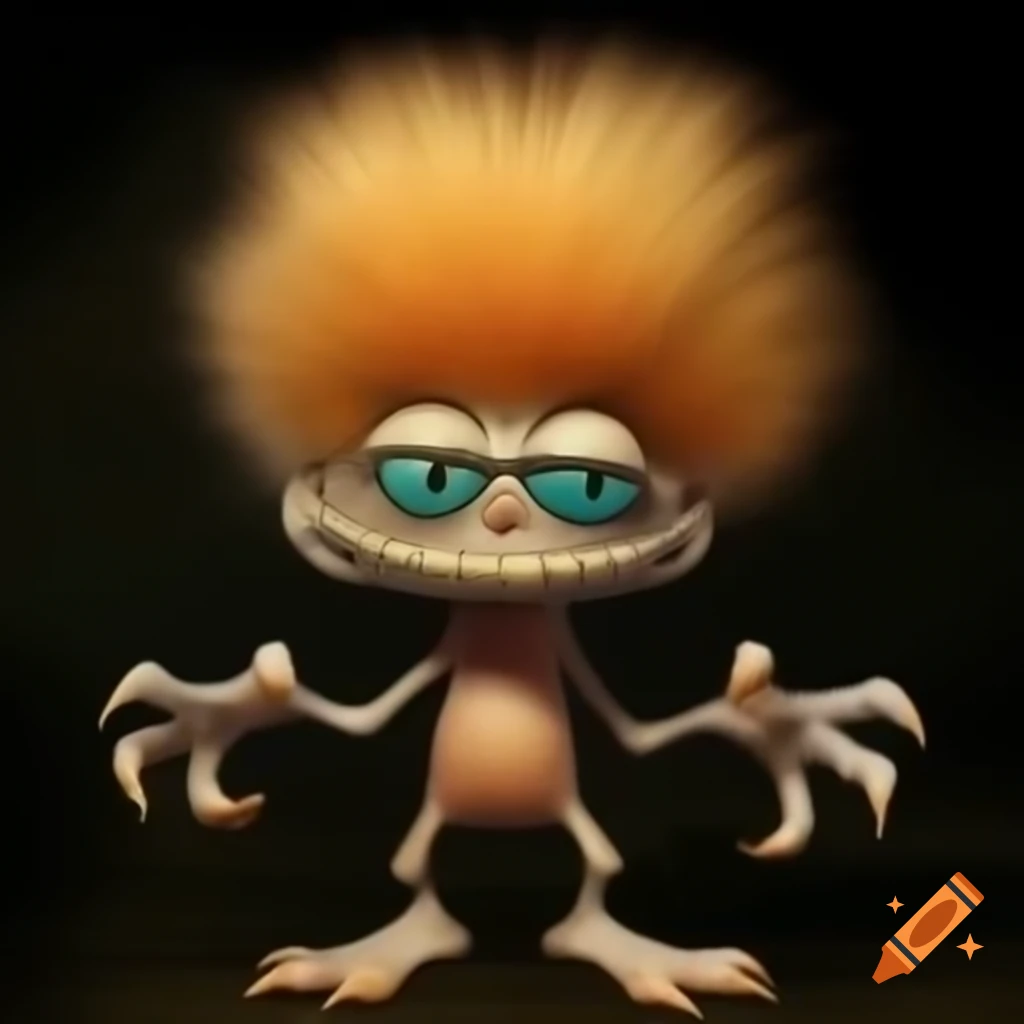 Unique monster character with multiple features including three noses ...