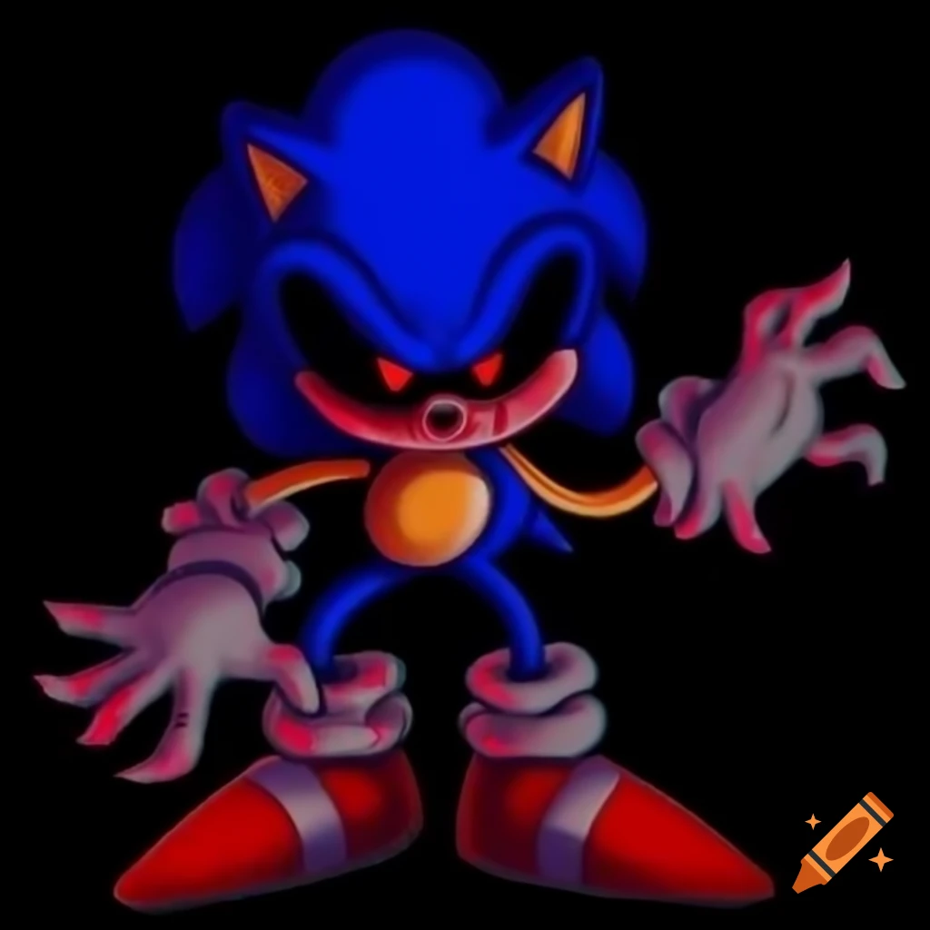 Sonic.exe character with darker, unkempt fur resembling Sonic the ...