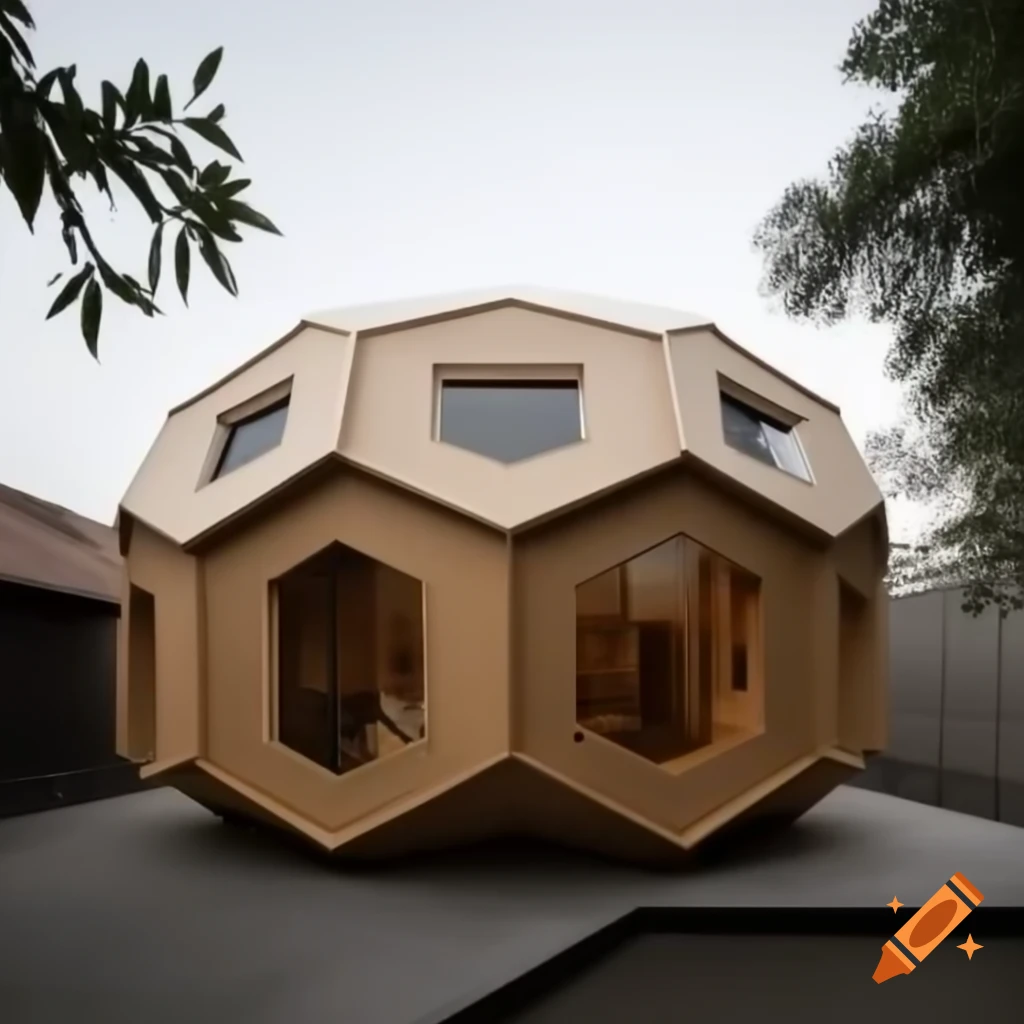 Hexagonal bamboo pavilion inspired by beehive architecture on Craiyon