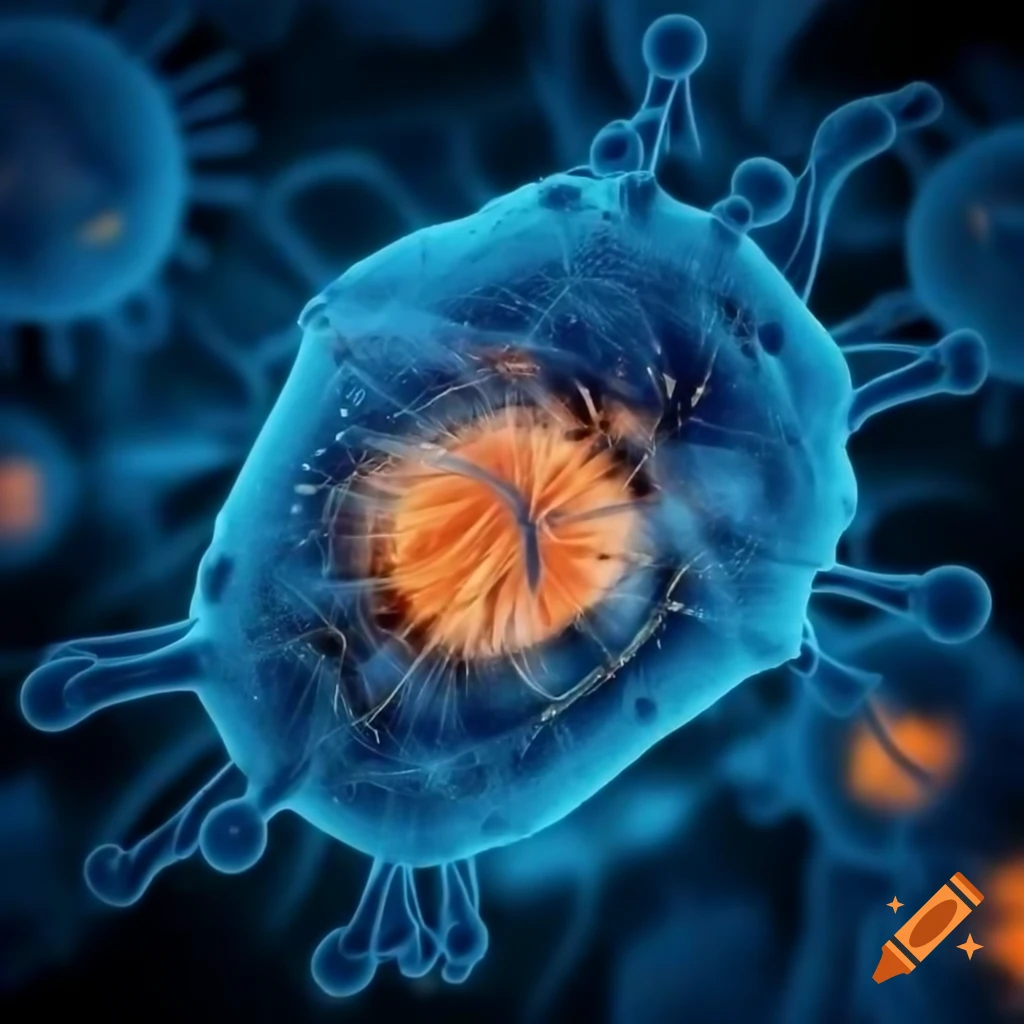 Scientific diagram illustrating bacterial binary fission process ...