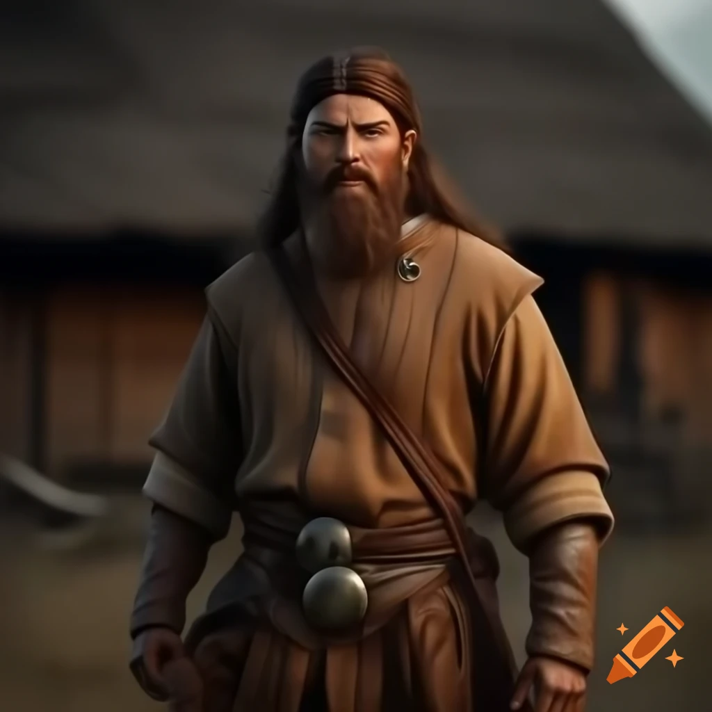 7th-8th century Western Slavic wheelwright from Polans tribe on Craiyon