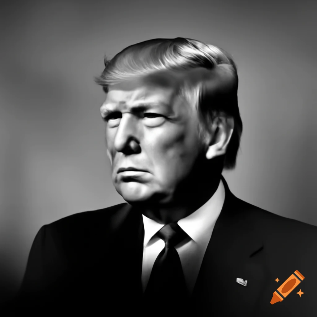 White House portrait of Trump with goatee and sideburns, styled as a ...