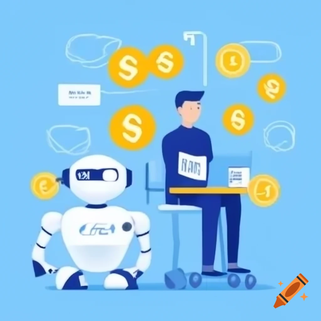 Concept of future tax advisory professional combined with a robot on ...