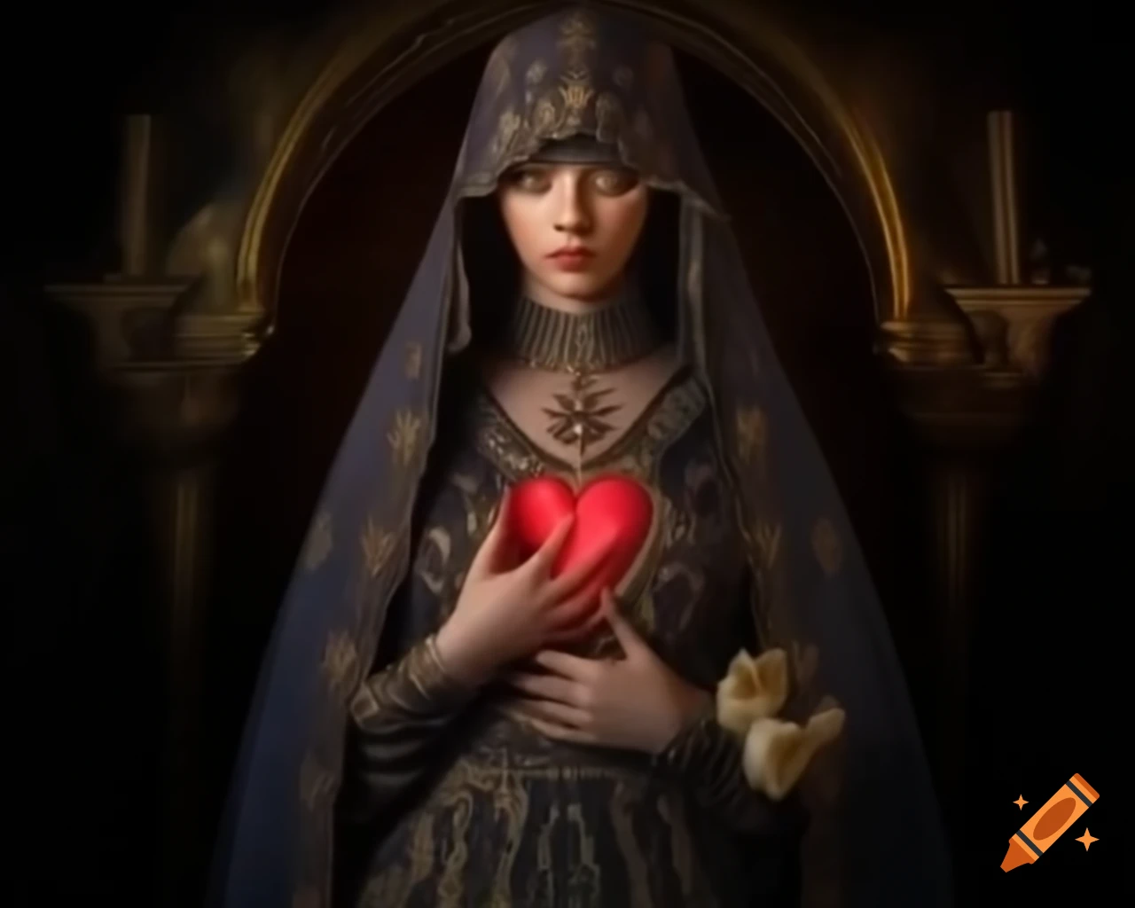 Gothic Orthodox Christian woman's attire showcasing elegance and ...