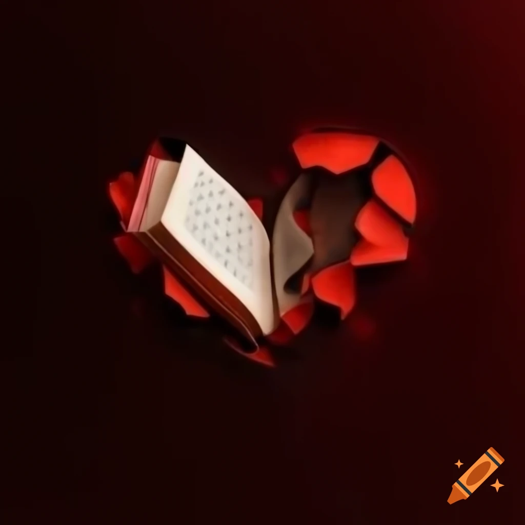 Dark red poetry book cover featuring broken heart icon made of paper ...