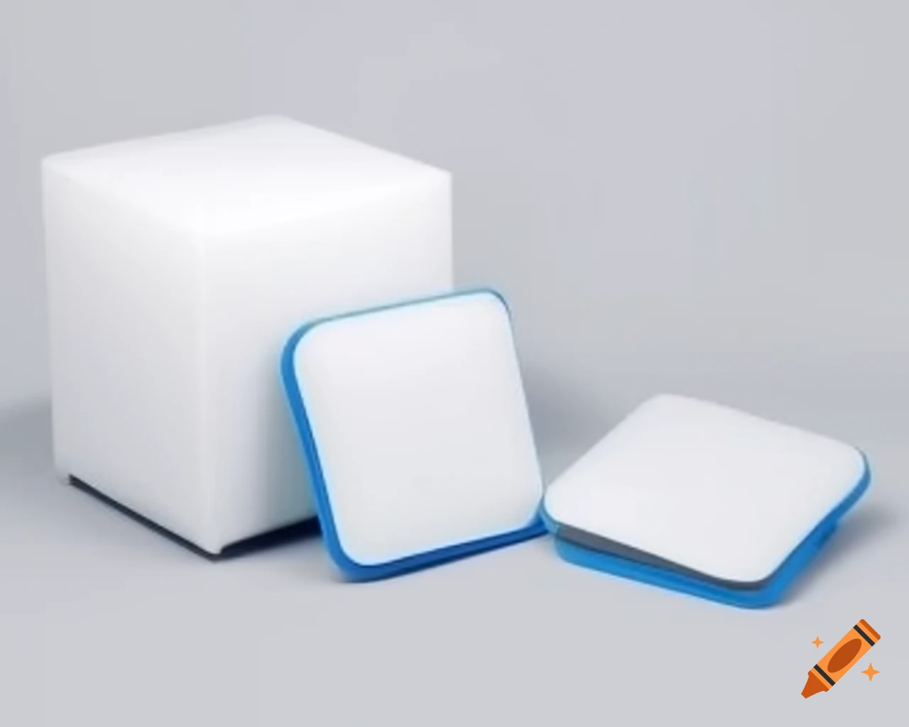 Modular protective pads system for HDPE large bottles on Craiyon