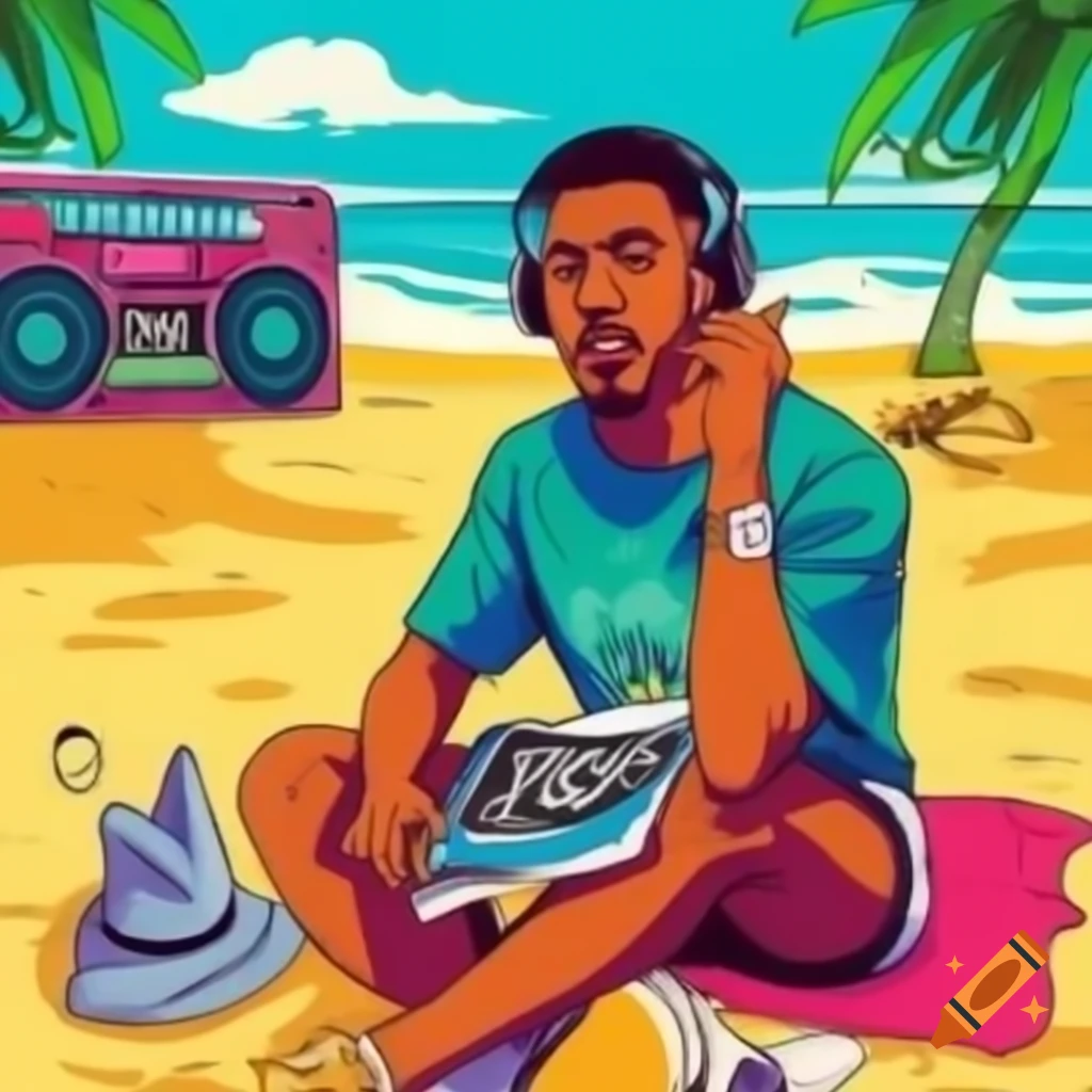Venezuelan rapper Apache chilling on the beach, writing music with ...