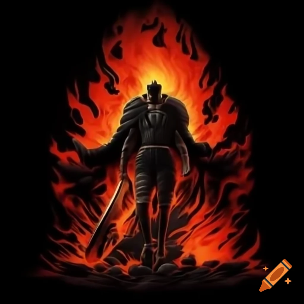 Character from Berserk exhibiting intense rage and fury on Craiyon