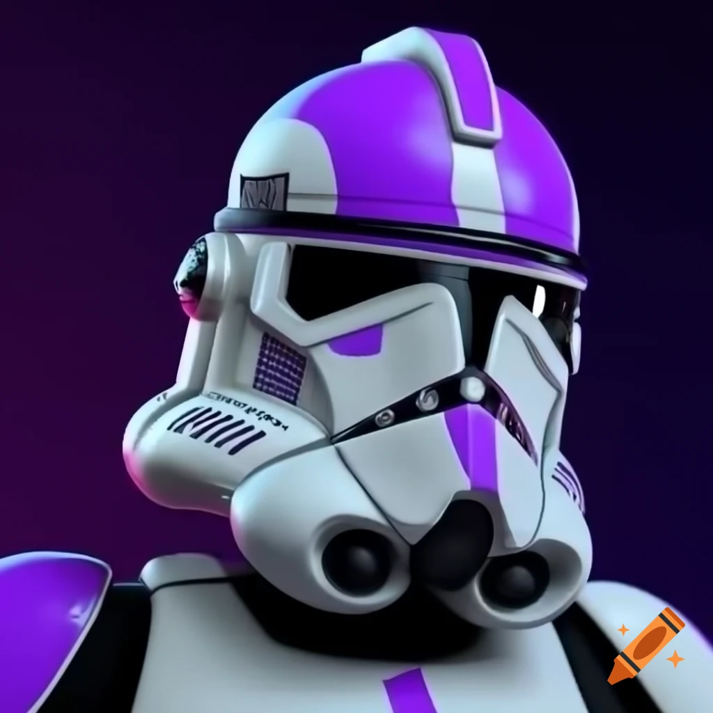 Clone Trooper Arc Trooper in purple design on Craiyon
