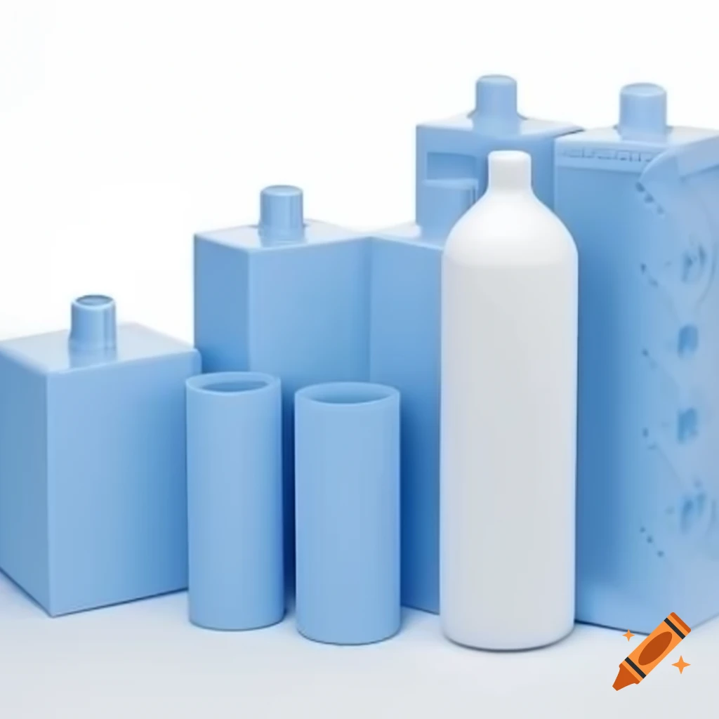 Modular protective pads system for large HDPE bottles on Craiyon