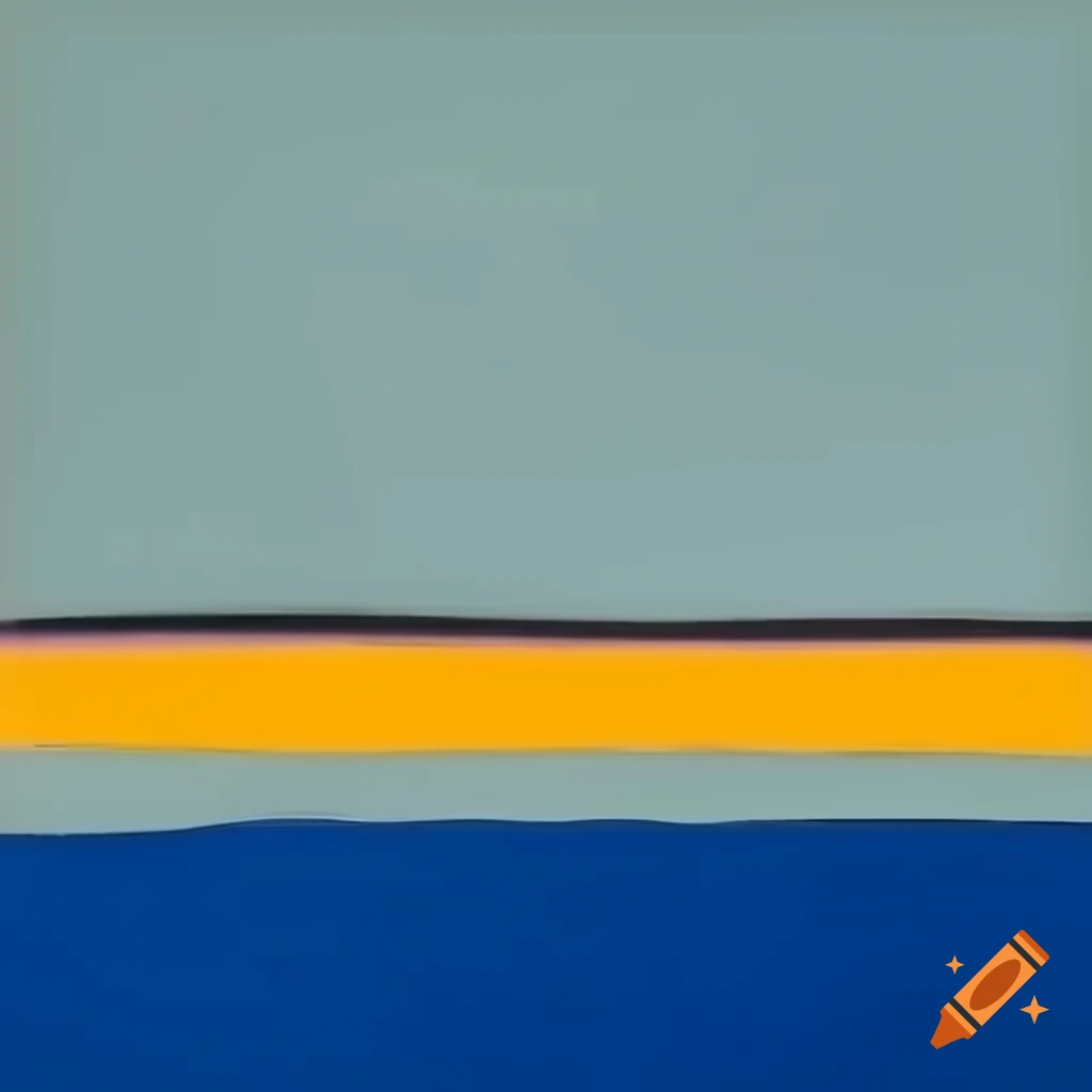 Minimalist hard-edge abstract digital painting with bold geometric ...