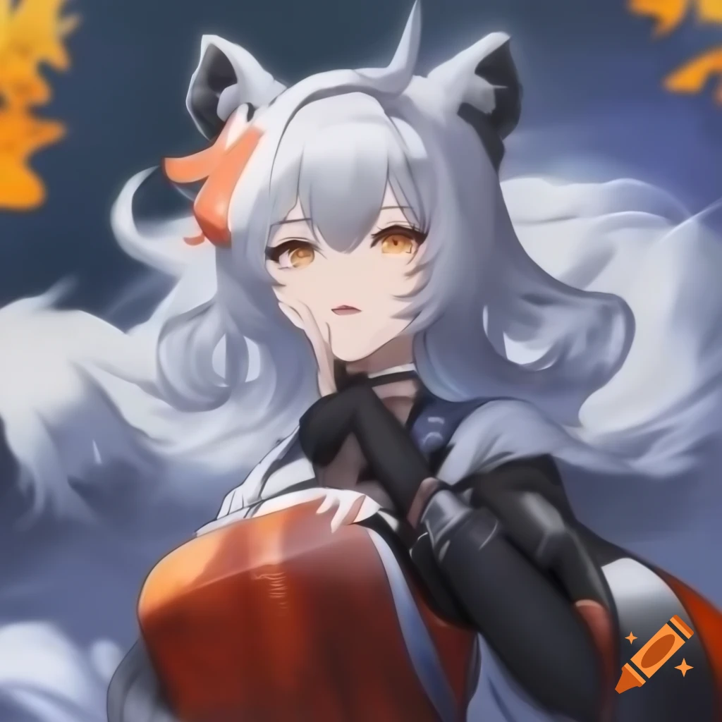 Arknights character with panda theme and gaming scores on Craiyon